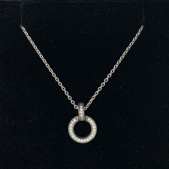 Pandora | Jewelry | Pandora Double Circle Pendant Necklace | Poshmark